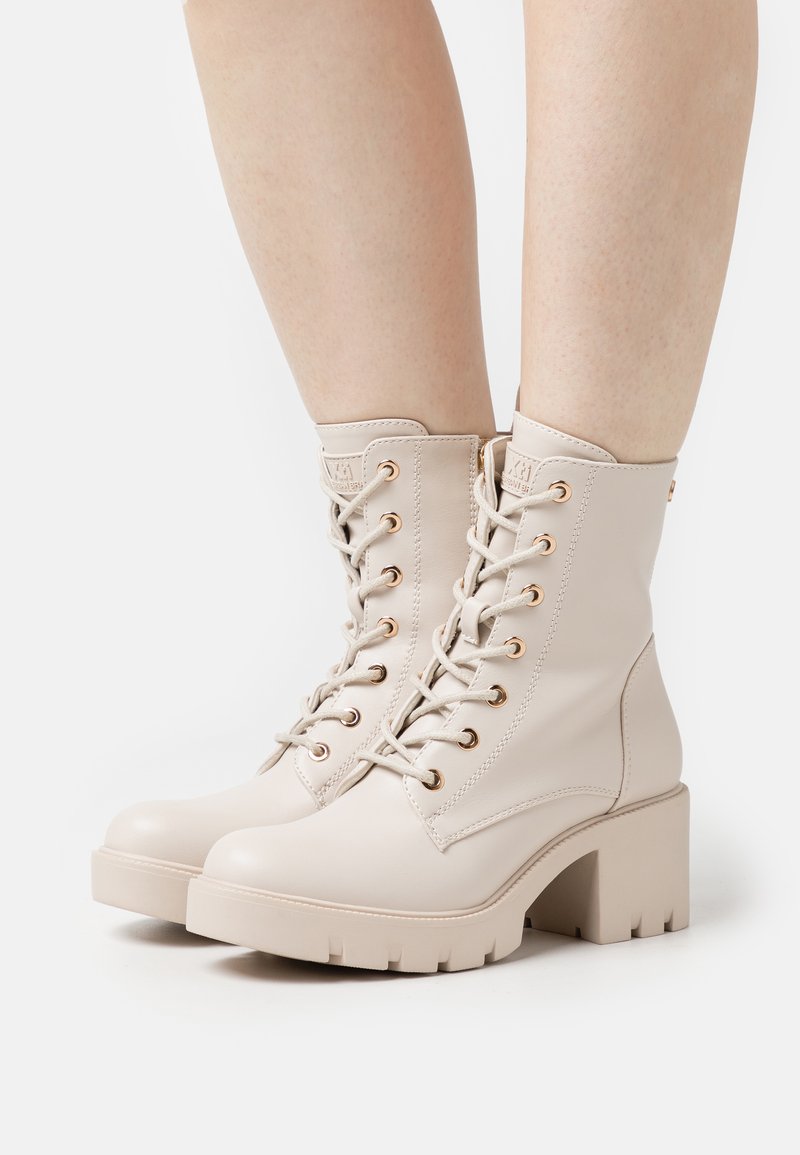 XTI Lace-up ankle boots - beige - Zalando.ie