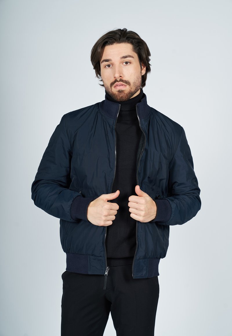 Freaky Nation JANO-FN - Lederjacke - black navy/schwarz - Zalando.at