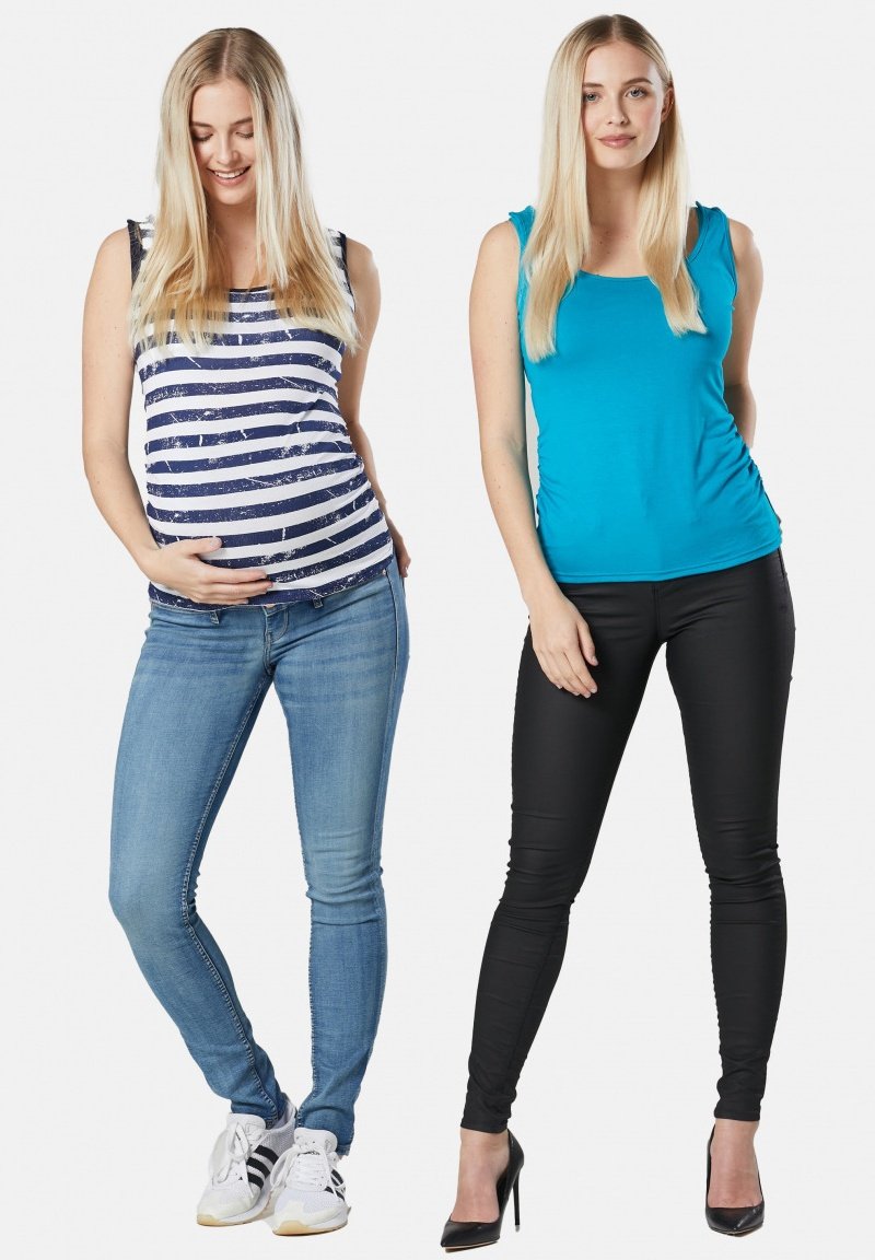 Chelsea Clark 2 PACK MATERNITY AND NURSING - Top - blue dark blue white ...