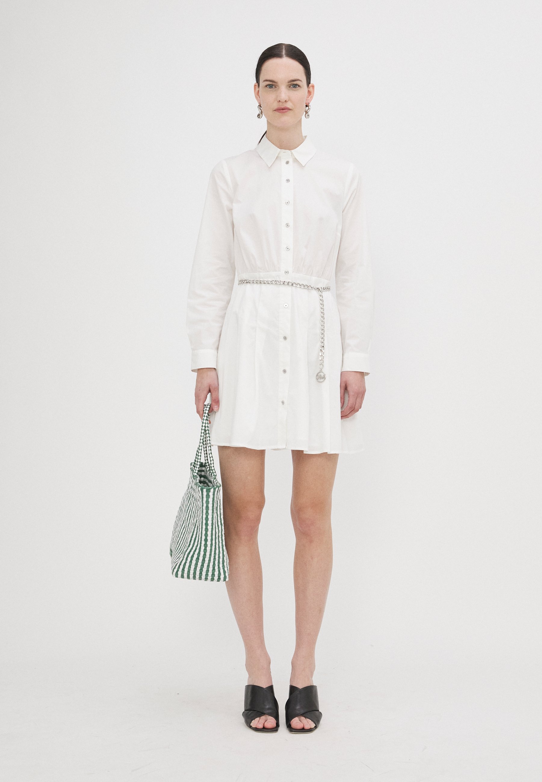 Michael kors shirt dress white store