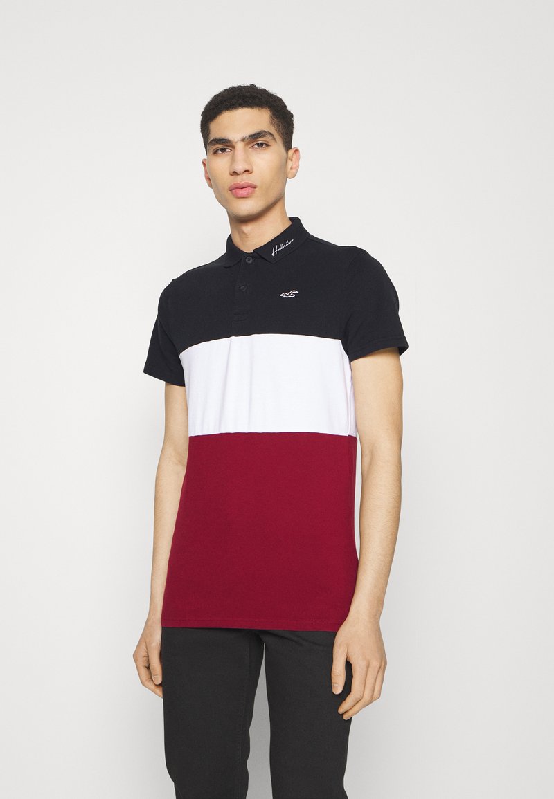 Hollister Co. CONTRAST PLACKET - Polo shirt - black - Zalando.co.uk