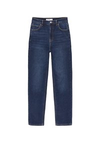 PULL&BEAR BASIC MOM COMFORT - Džíny Straight Fit - dark-blue denim/tmavomodrý denim - Zalando.cz