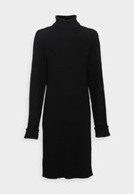 YAS Tall YASMAVI ROLL NECK DRESS - Vestido de punto - black/negro ...