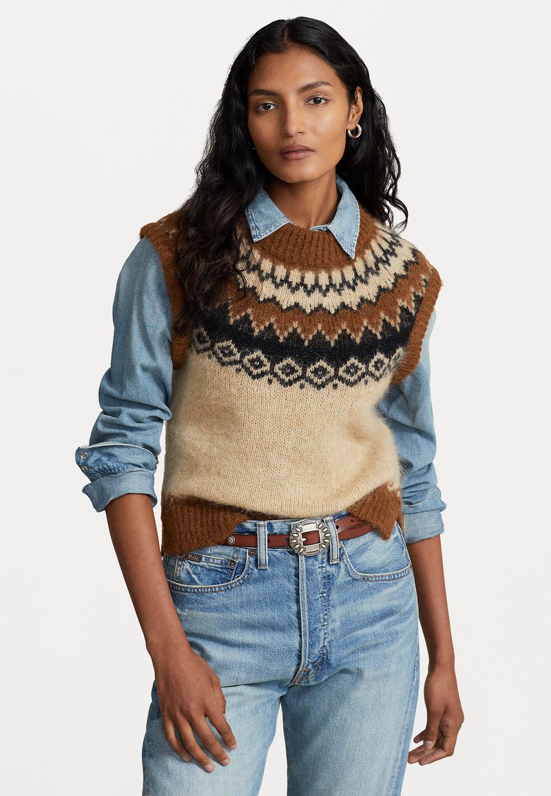 Polo Ralph Lauren SLEEVELESS - Jumper - brown - Zalando.ie