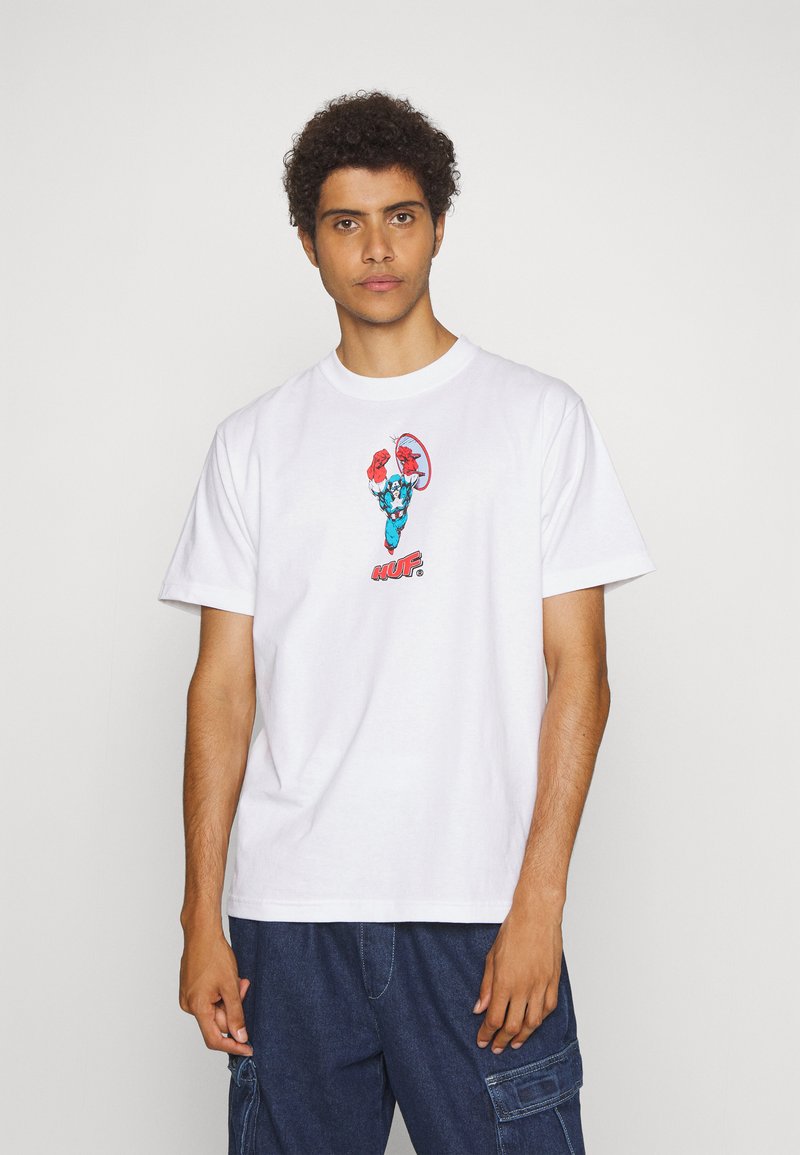 HUF CAP NO CAP - Print T-shirt - white - Zalando.ie