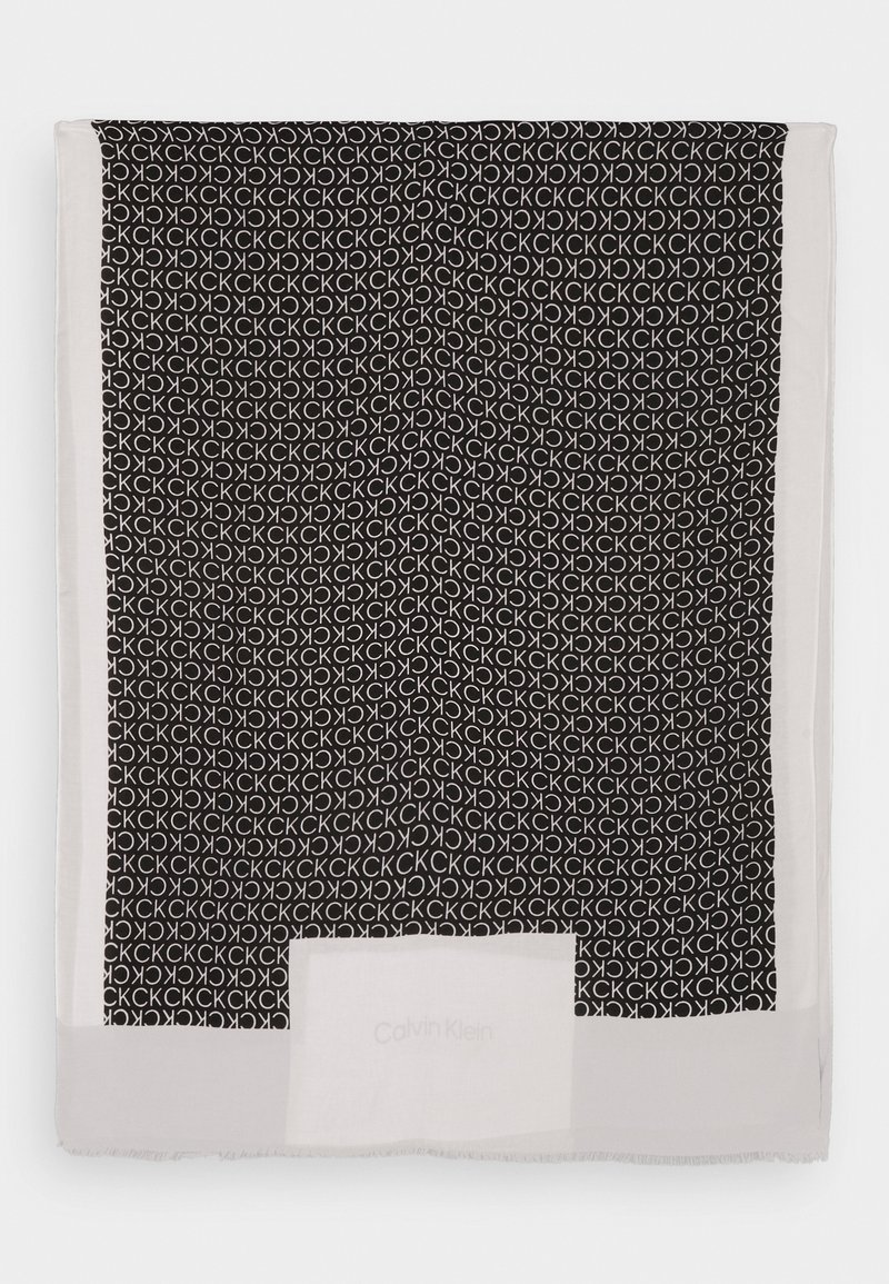 Calvin Klein GEO MINIMAL LOGO SHAWL - Scarf - black - Zalando.de