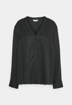 Object Curve OBJTILDA V-NECK - Blouse - black - Zalando.ie