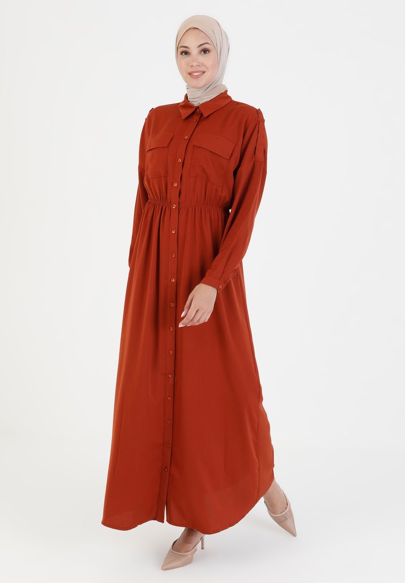 Modanisa MODEST - Shirt dress - terra cotta/orange - Zalando.ie