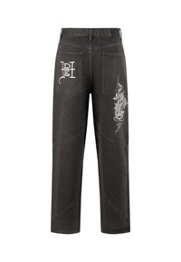 Ed Hardy RELAXED SEAM DETAIL - Jeans Relaxed Fit - black/black denim ...