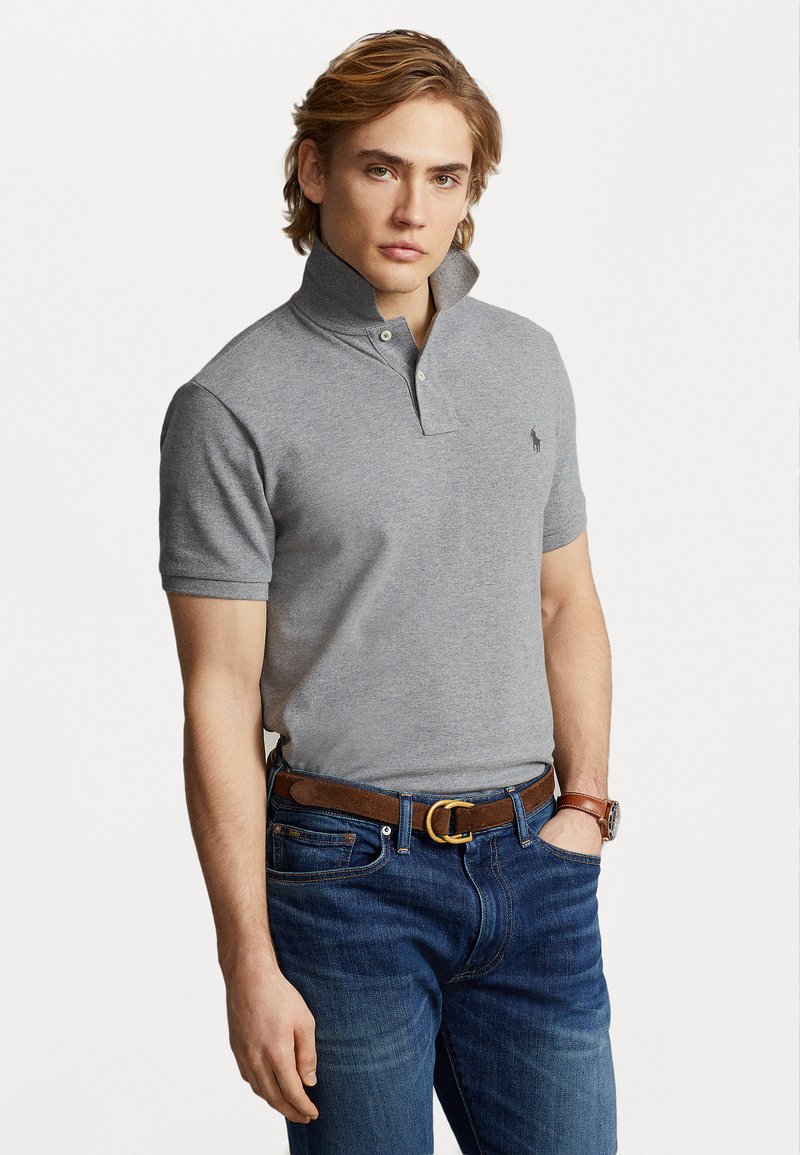 Polo Ralph Lauren SLIM FIT MESH POLO SHIRT - Polo - steel heather/gris ...