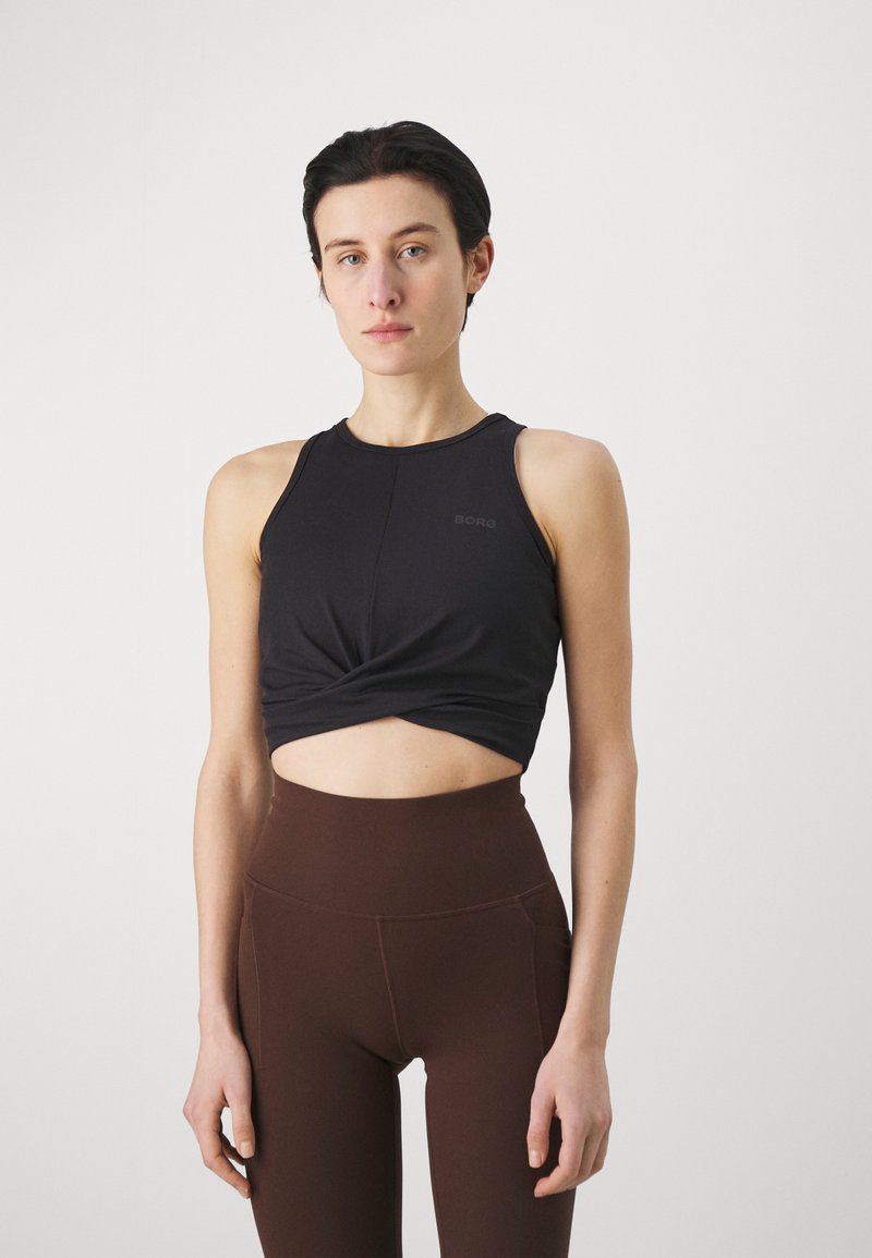 Björn Borg STUDIO CROSS TANK - Top - black beauty/zwart - Zalando.be