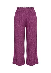 Studio Untold WIDE LEGS PAISLEY - Trousers - berry/pink - Zalando