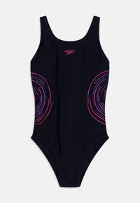 Speedo GIRLS PLACEMENT MUSCLEBACK - Bañador - true navy/electric pink ...