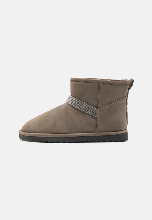 Next SUEDE SLIPPER BOOTS - Chaussons - grey/gris - ZALANDO.FR