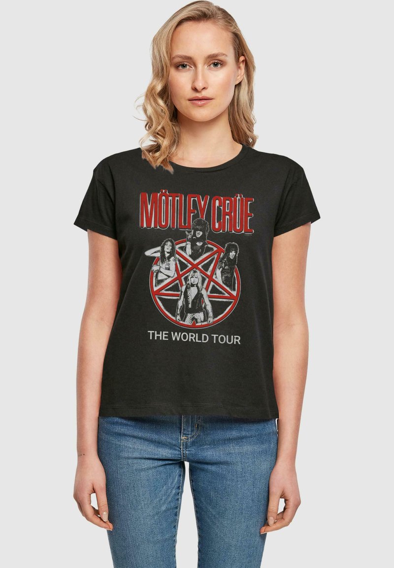 Merchcode MOTLEY CRUE - VINTAGE WORLD TOUR BOX - Print T-shirt - black ...
