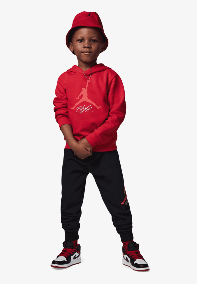 Jordan JUMPMAN FLIGHT UNISEX SET - Tracksuit - black/gym red/black ...