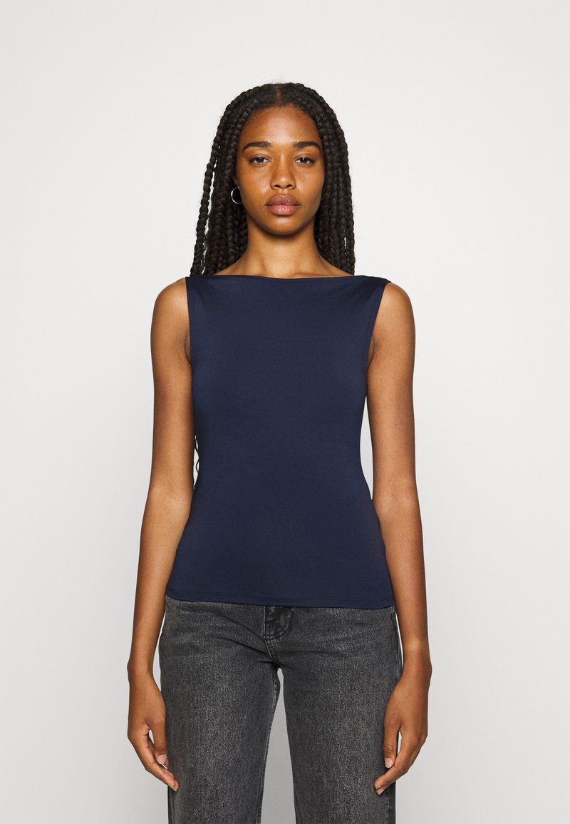 Weekday ANNIE BOATNECK - Top - navy/blu scuro - Zalando.it