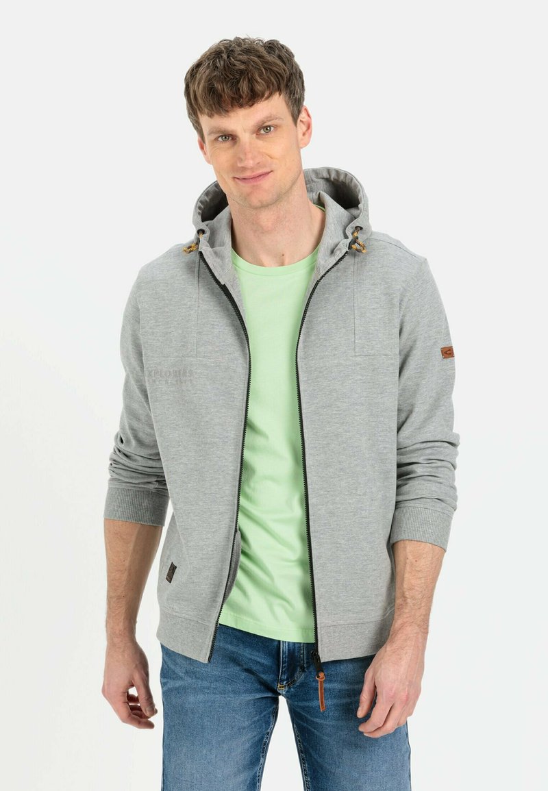 camel active PERFORMANCE MIT KAPUZE - Sweatjacke - stone grey/grau ...