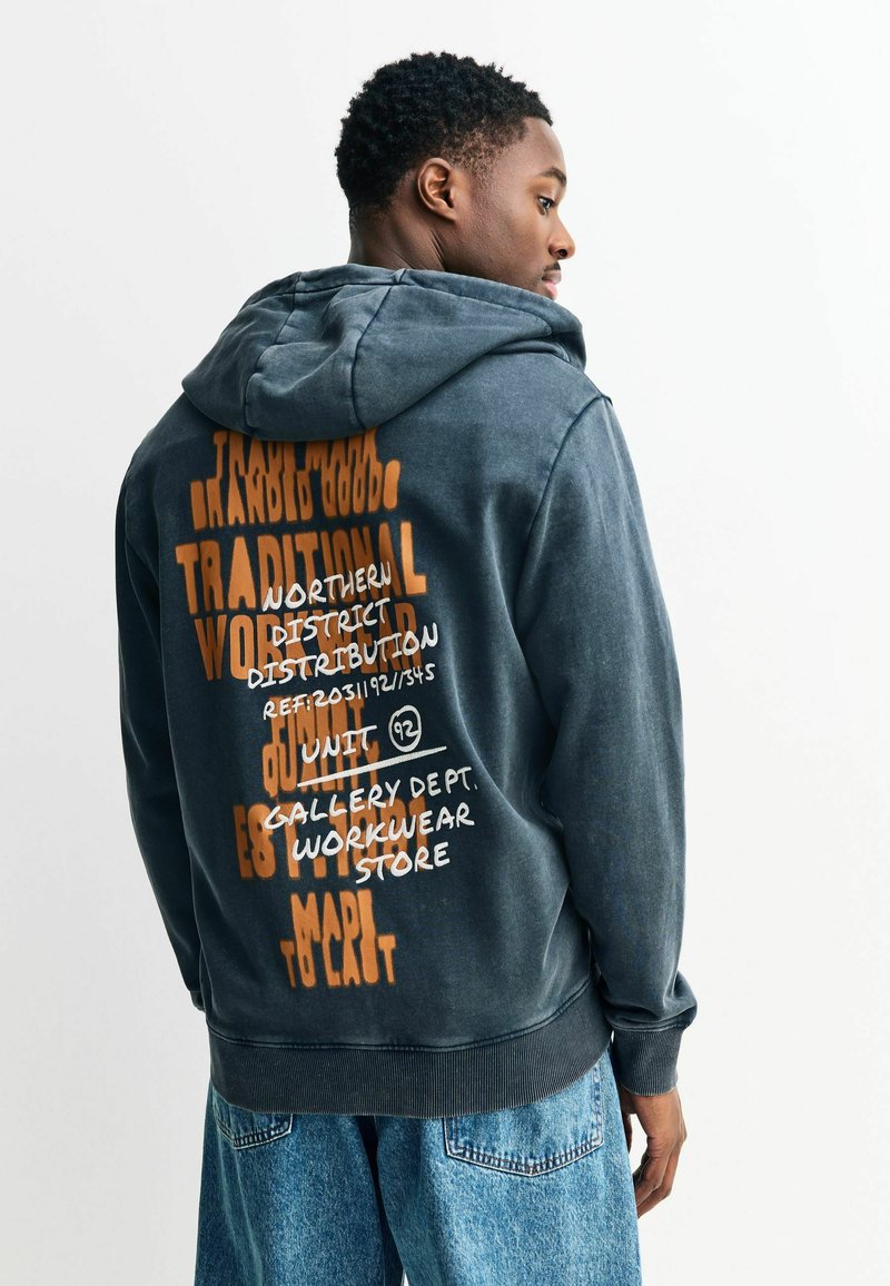 Next THROUGH WITH GRAPHIC PRINT - Zip-up sweatshirt - charcoal grey ...