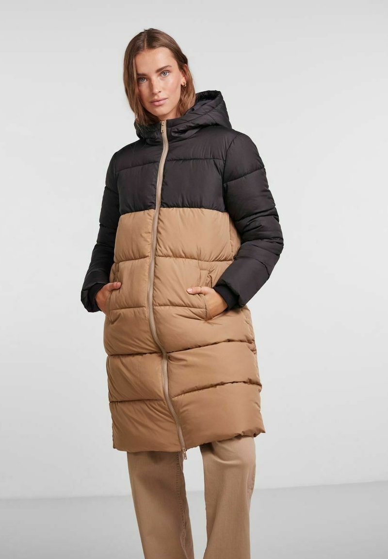 Pieces PUFFER - Winter coat - silver mink/light brown - Zalando.de