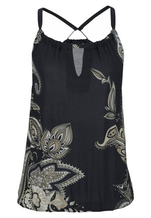 LASCANA WIRE TANK - Bikini-Top - black/white/schwarz - Zalando.de