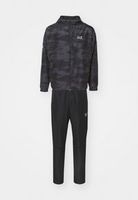 EA7 Emporio Armani VENTUS SUIT HOODIE GRAPHIC - Survêtement - black/noir - ZALANDO.FR