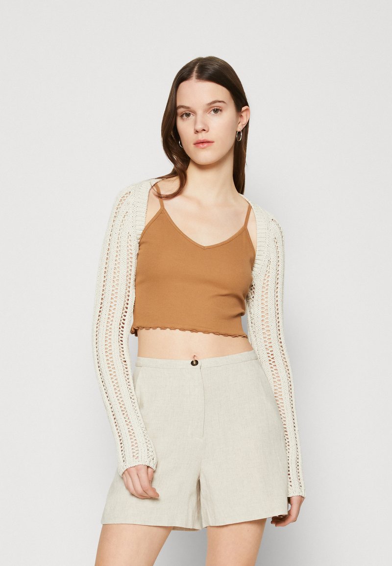 Weekday ARIA BOLERO - Kardigan - mole dusty light/béžová - Zalando.cz