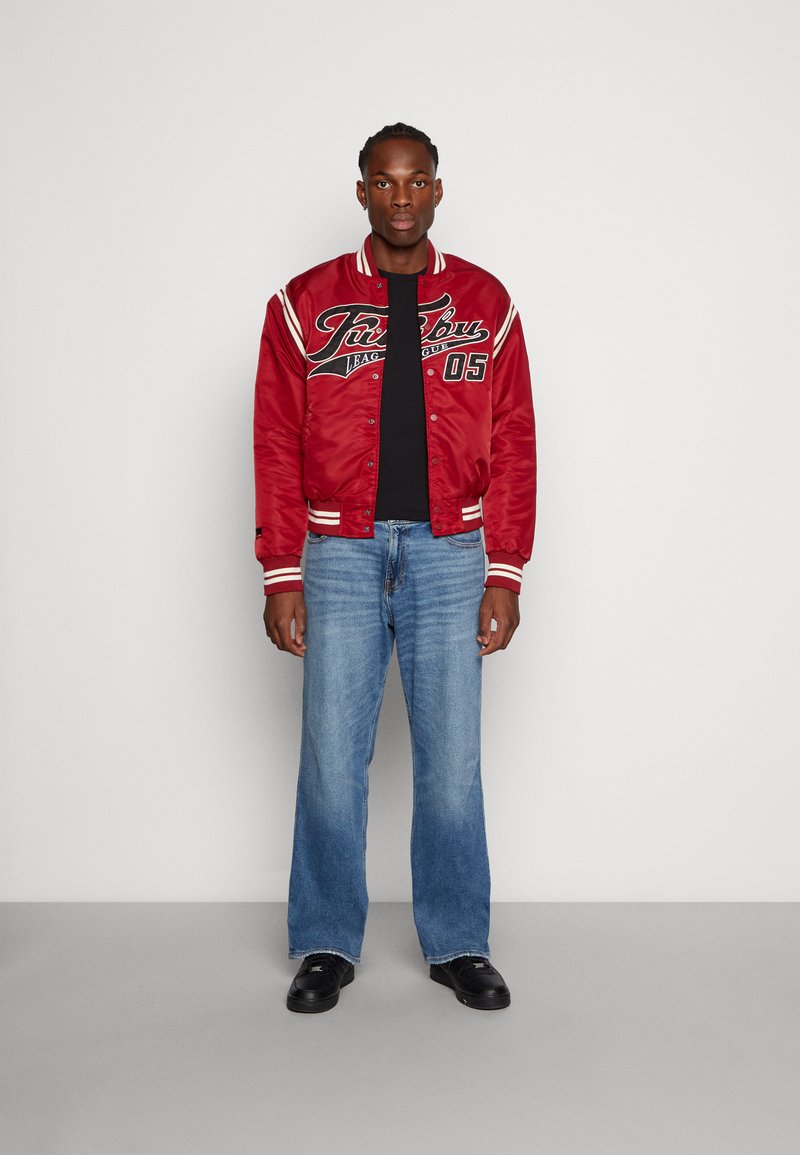 FUBU VARSITY COLLEGE JACKET UNISEX - Bomberjacke - dark red/dunkelrot ...