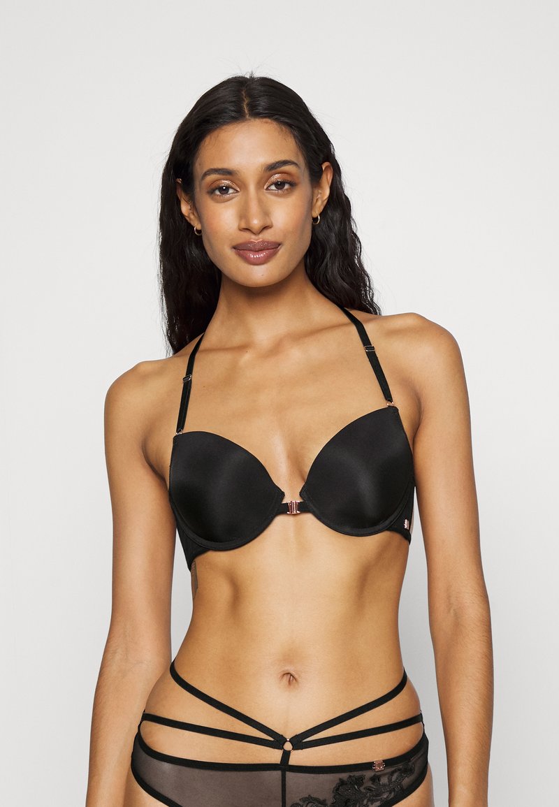 Lascana Jette By Lascana Neckholder Push Up Bra Black Skinblack Zalandode