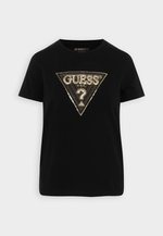 Guess TRIANGLE TEE - T-Shirt print - jet black/schwarz - Zalando.ch
