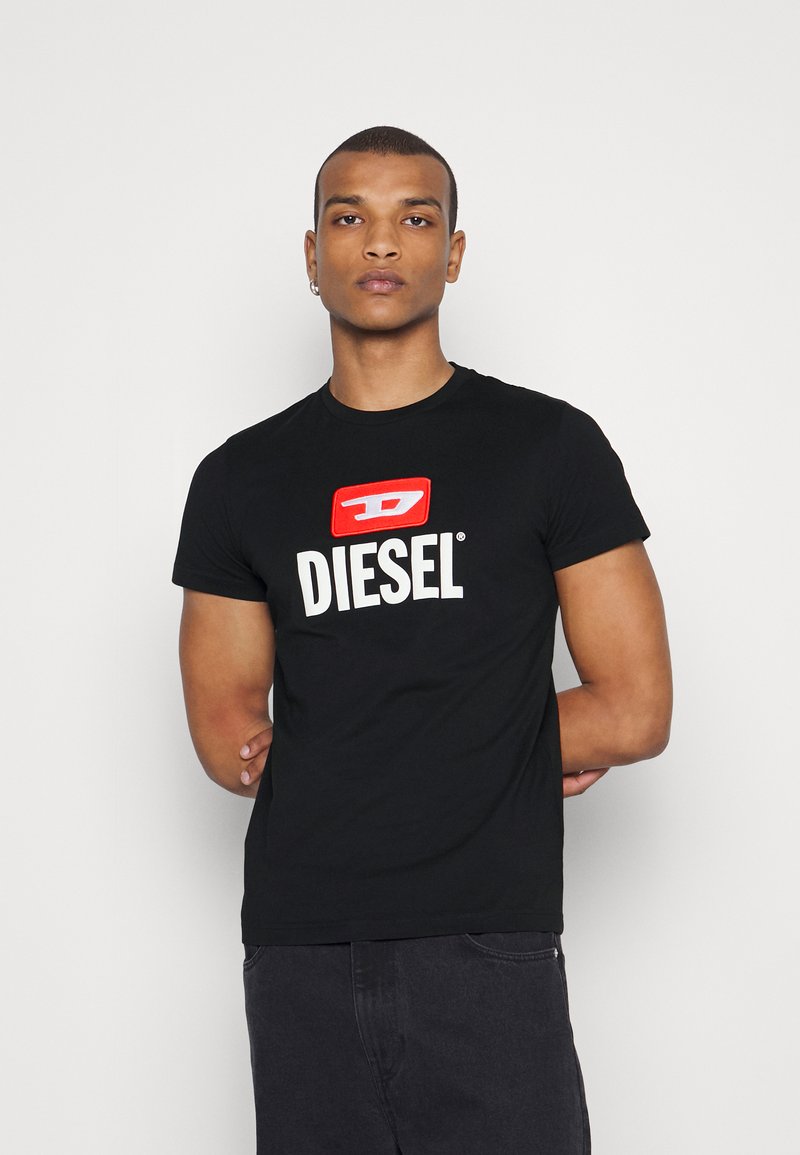 Diesel LOGO DIEGO FIT UNISEX - Camiseta estampada - black/negro - Zalando.es