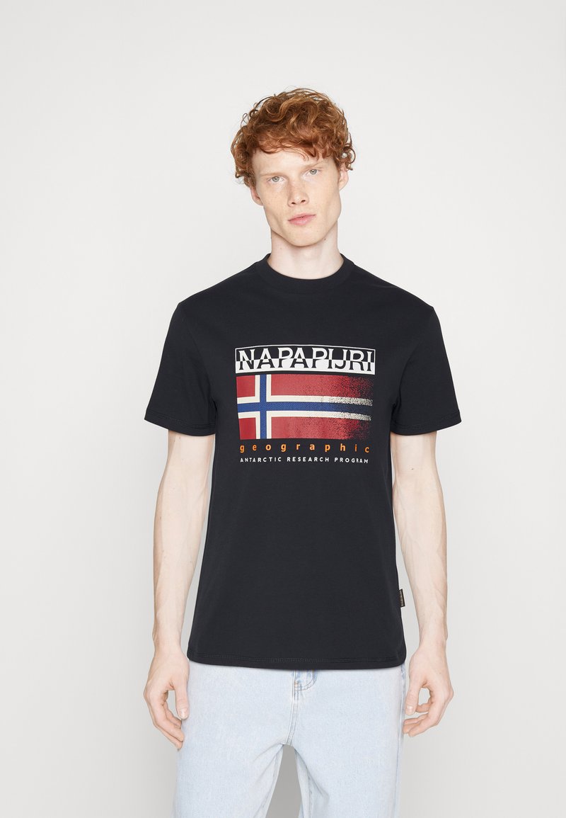 Napapijri KREIS LAPIS - T-shirts med print - black/svart - Zalando.no