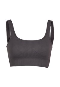 aim’n® RIBBED SEAMLESS - Medium support sports bra - Shadow Grey/grey ...