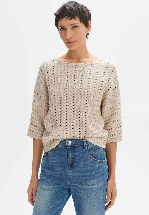 Opus PULINE - Strickpullover - sweet almond melange/beige - Zalando.ch
