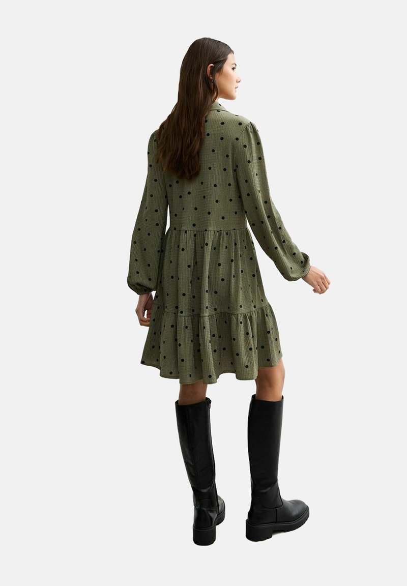 New Look POLKA DOT - Blousejurk - green pattern/groen gemêleerd ...