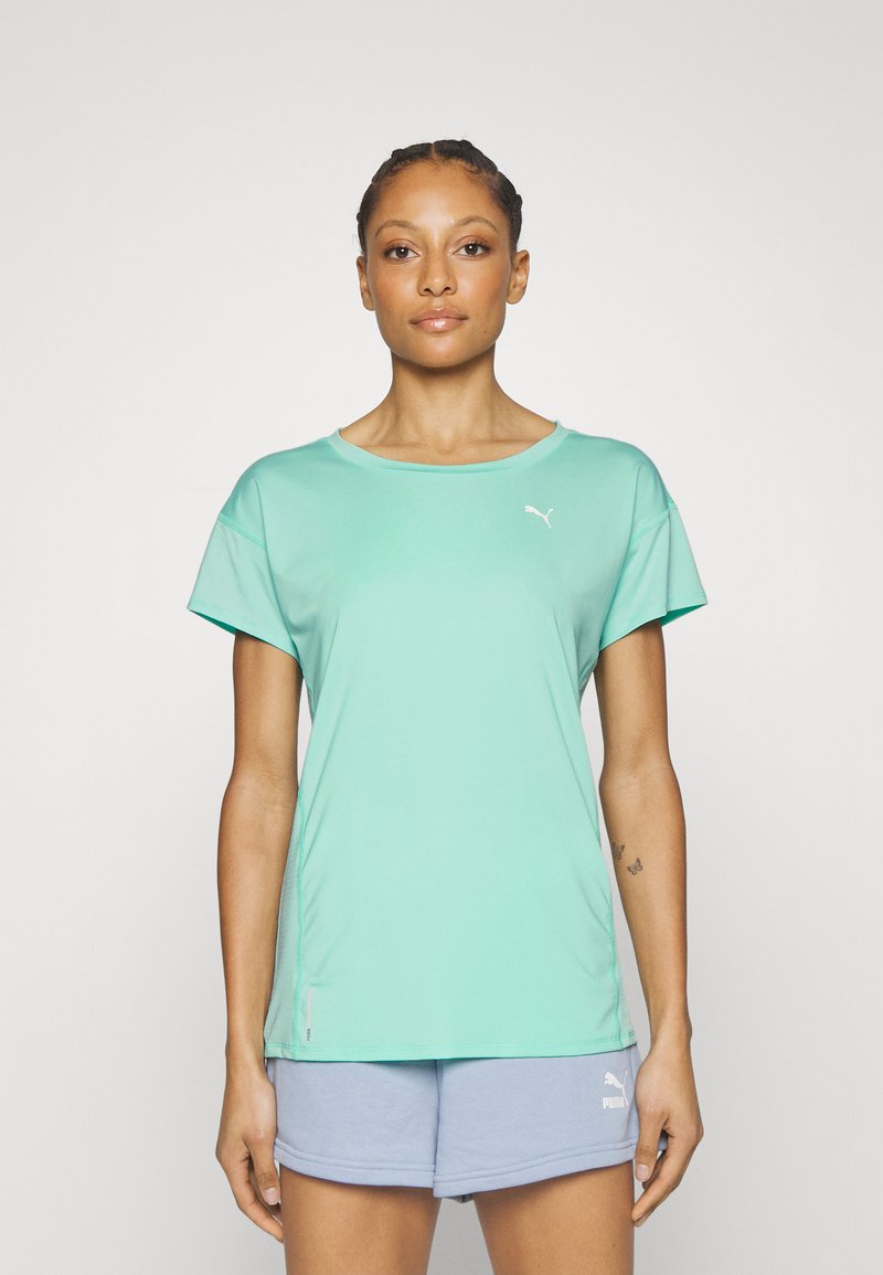 Puma TRAIN FAVORITE TEE - T-shirt de sport - electric peppermint/menthe ...