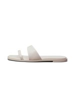 Calvin Klein FLAT SLIDE LATT - Slip-ins - sand pebble/offwhite - Zalando.se