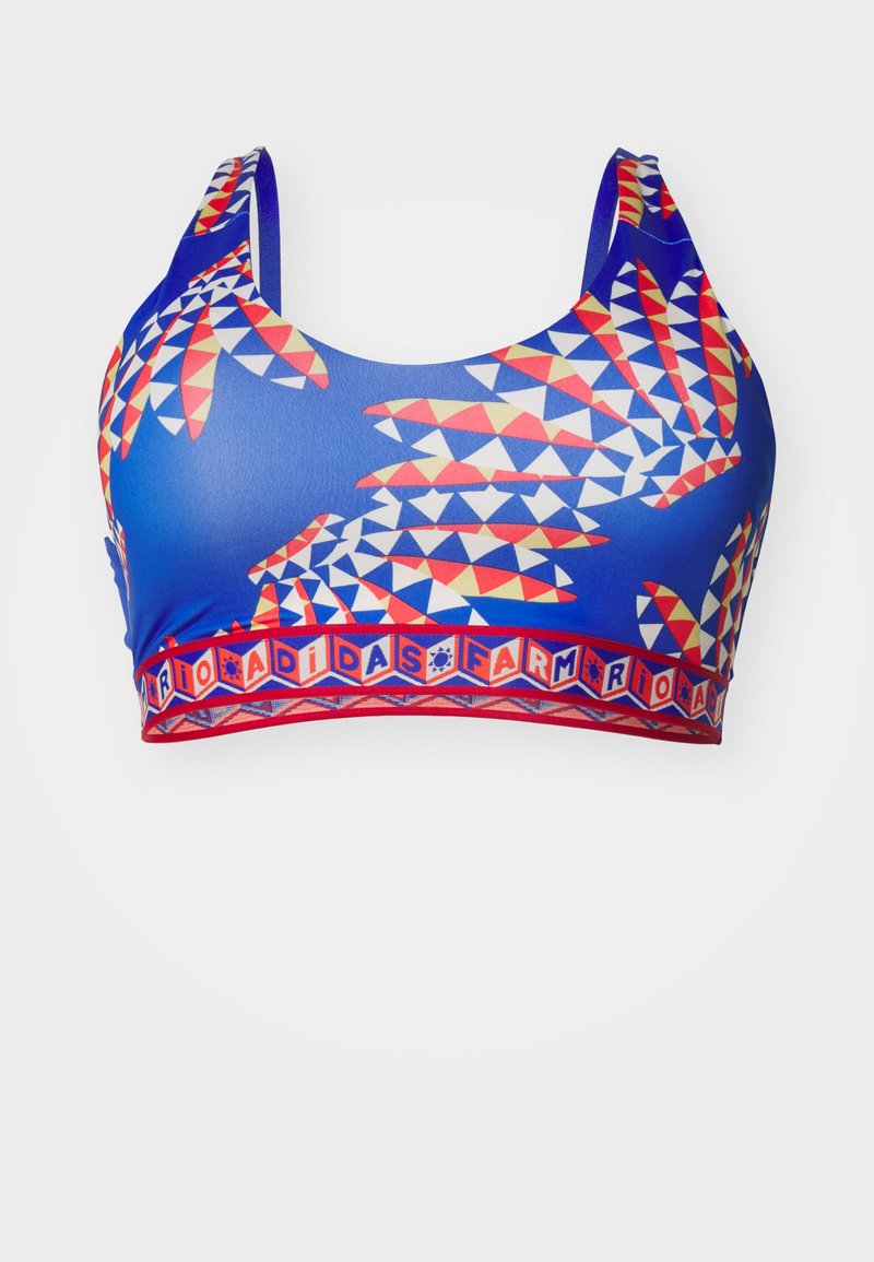adidas Performance FARM BRA - Medium support sports bra - bold blue ...