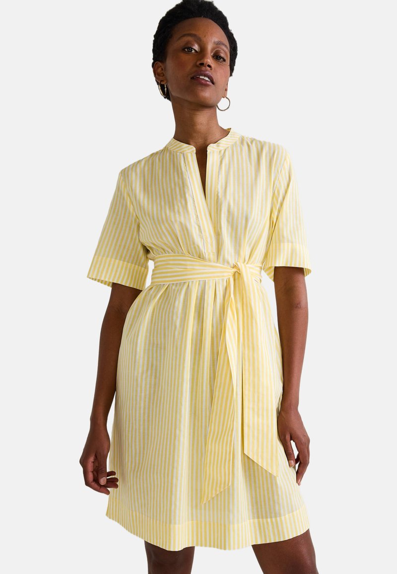 Monoprix COURTE RAYÉE - Robe de jour - cedrat/jaune clair - ZALANDO.FR