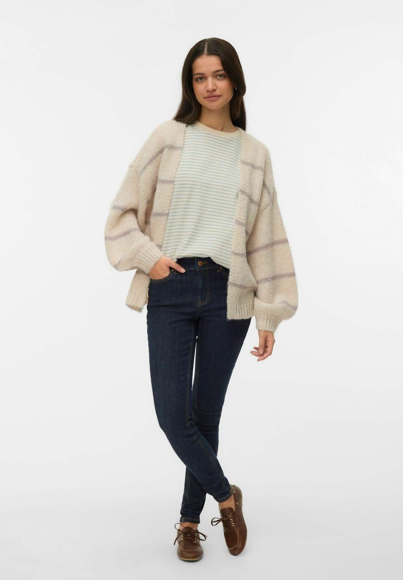 Vero Moda VMMAYBE ART OPEN - Cardigan - birch/light brown - Zalando