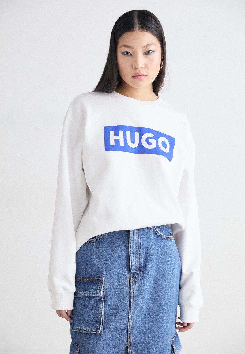 HUGO Bluza/biały - Zalando.pl