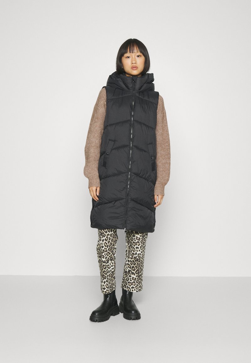 Vero Moda Petite VMUPPSALA HOOD WAISTCOAT - Vest - black/must - Zalando.ee