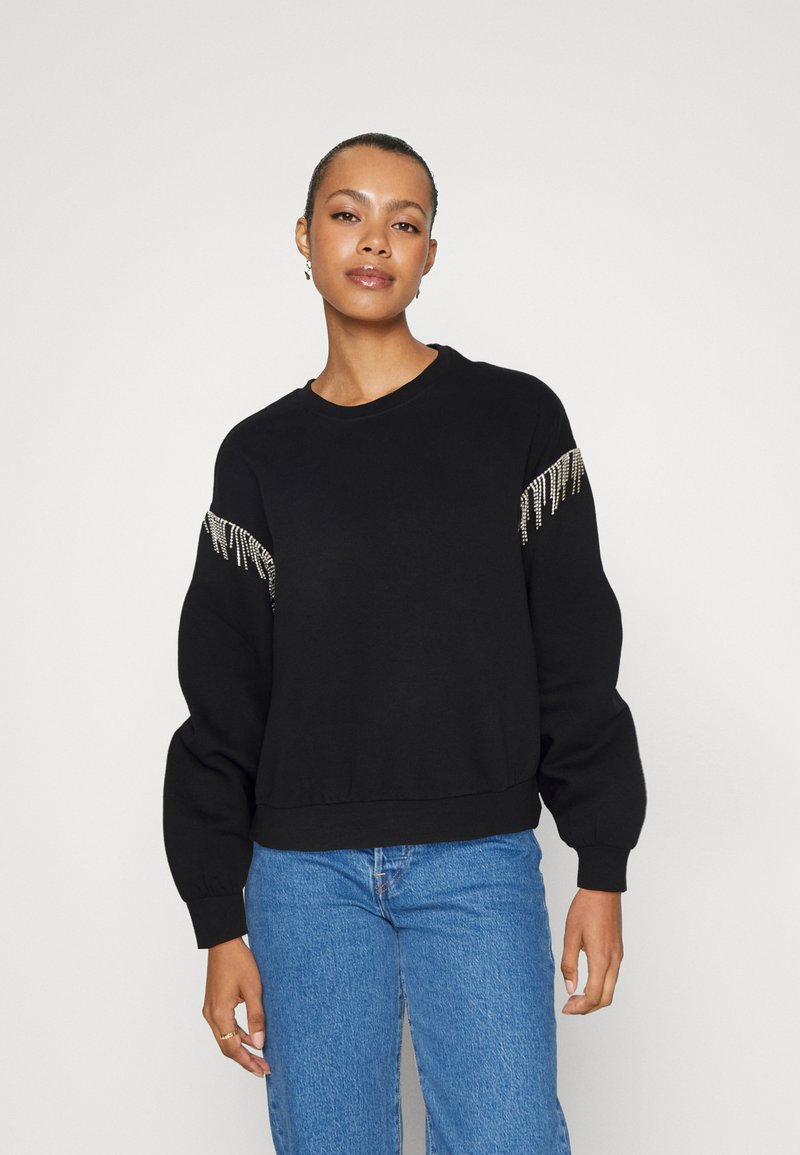 ONLY ONLSAINT CHAIN FRILL - Sweatshirt - black/sort - Zalando.dk