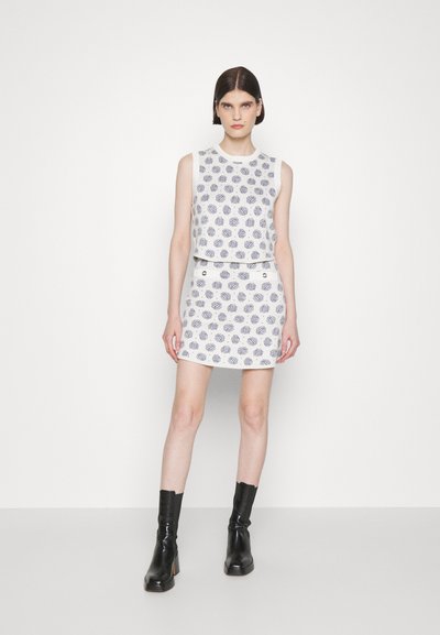 maje Minirok - monogramme clover écru/bleu/taupe - Zalando.nl