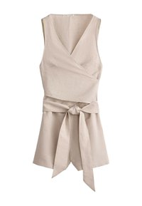 OYSHO KNOTTED - Overall / Jumpsuit - stone/sten - Zalando.se