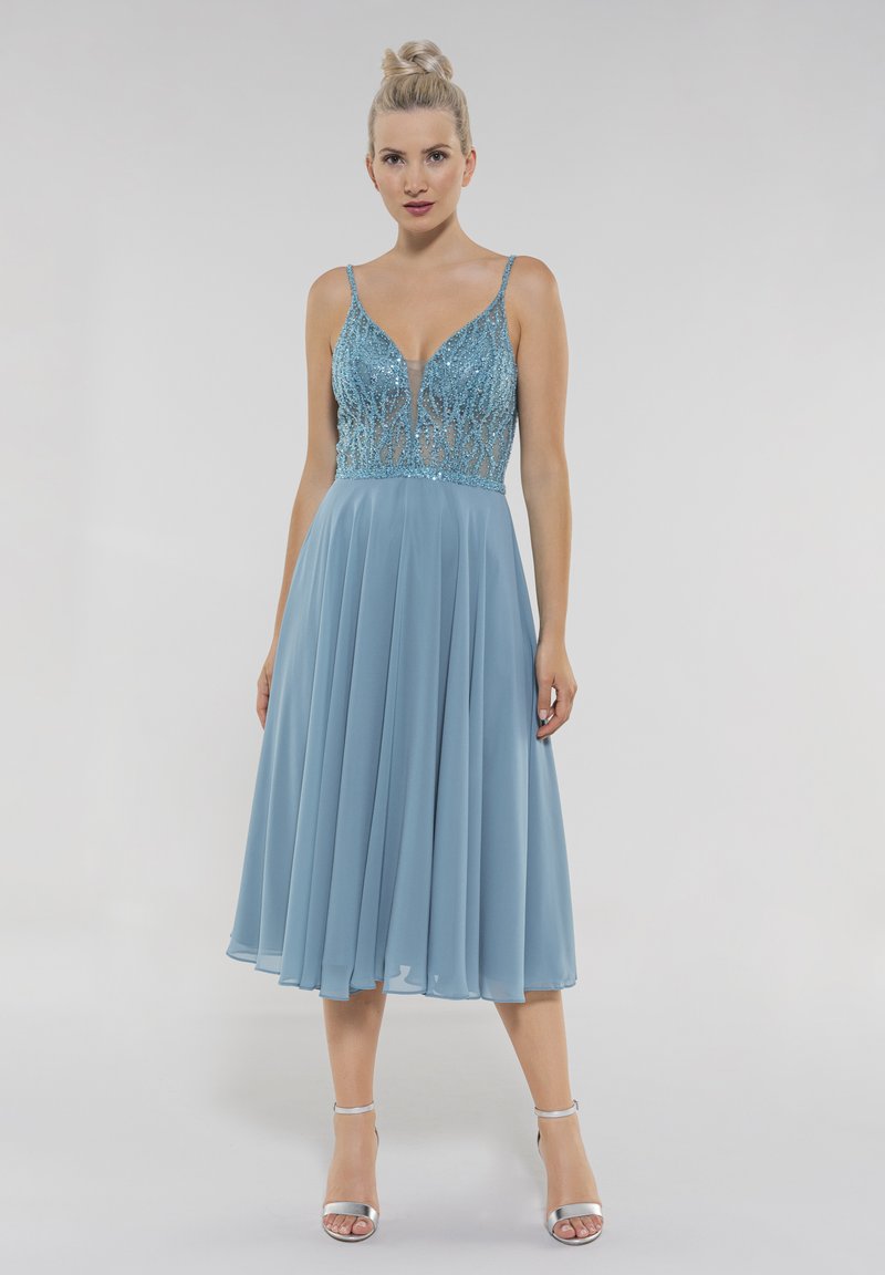 Swing PAILLETTENBESTICKTES - Cocktailkleid/festliches Kleid - sea blue ...