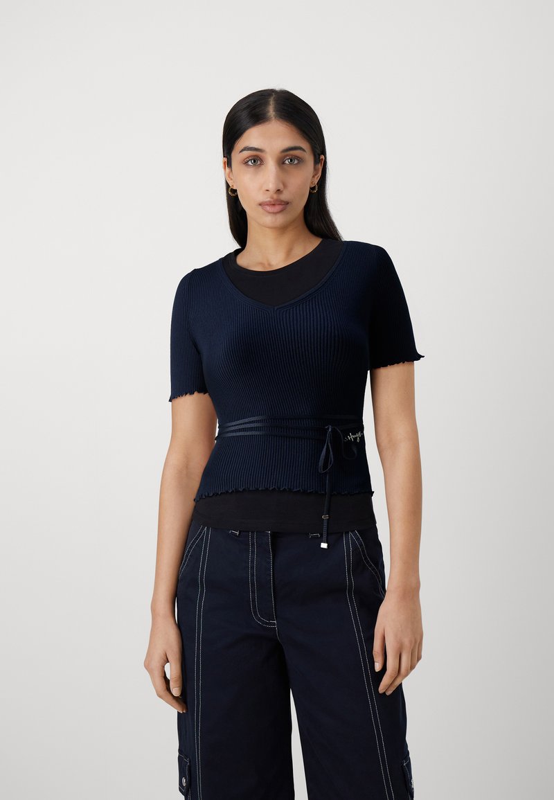 HUGO SIMBLE - Print T-shirt - open blue/dark blue - Zalando.co.uk