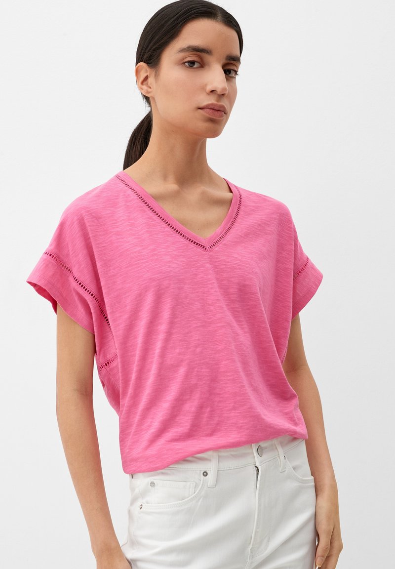 s.Oliver MIT ZIERBORTE - T-Shirt basic - pink - Zalando.ch