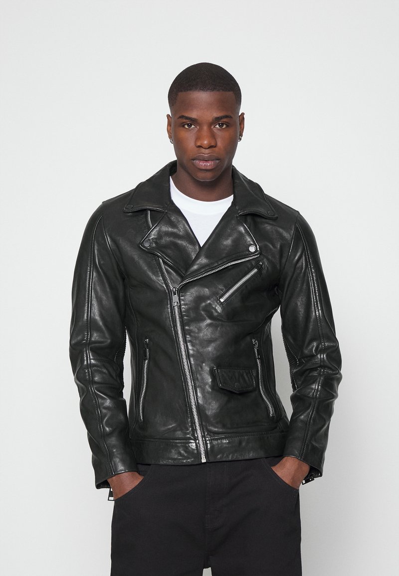 Freaky Nation Leather jacket - black - Zalando.co.uk