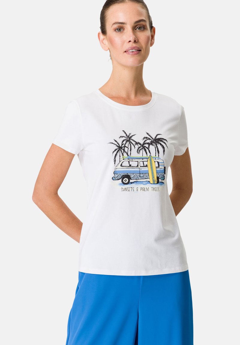 zero MIT AUFDRUCK - T-Shirt print - patch whiteblue/weiß - Zalando.de